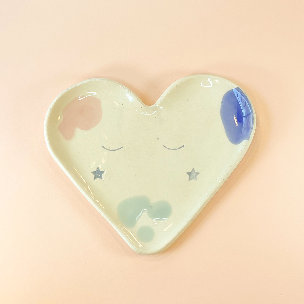 Plato corazón - stars – Cerámica Libertad